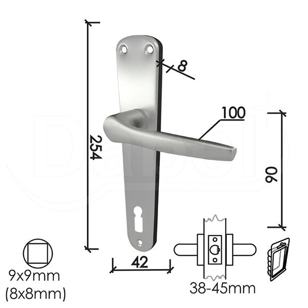 DAB- KVAKA, 90MM, SILD ZA VRATA, ZA KLJUC, DOLCE, 2006/0101025