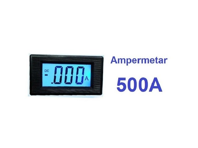 Ampermetar DC 500A plavi displej