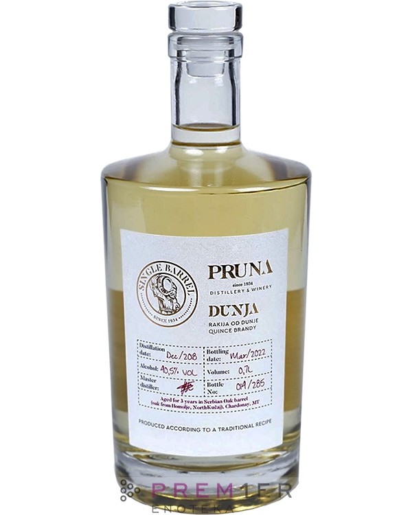 Pruna Single Barrel Rakija od Dunje Srpski hrast 0.70l