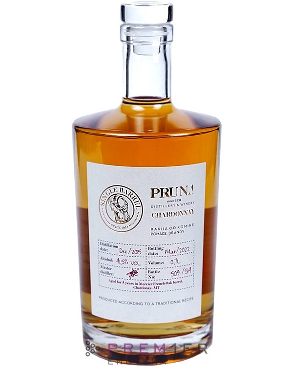 Pruna Single Barrel Rakija Chardonnay Francuski hrast Mercier 0.70l