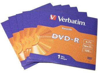 Verbatim DVD-R, 16x + koverat