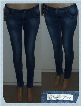 Denim teget uske farmerke vel 28