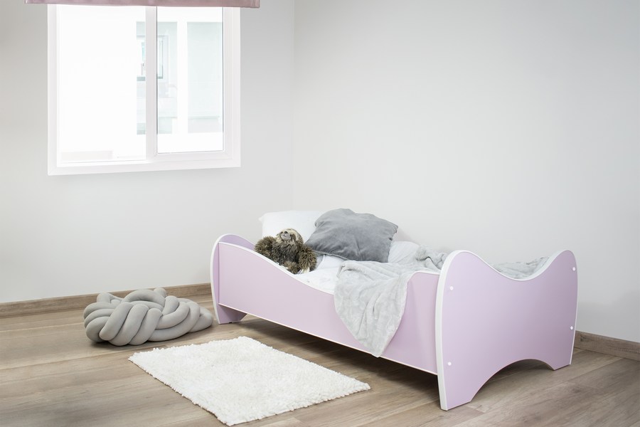 Serija Midi Pastel-Pink dečiji krevet sa dušekom i letvicama