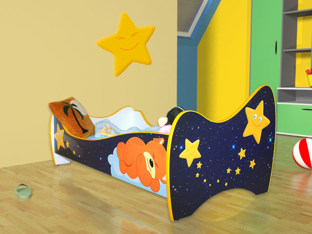 Serija Nova-New Bear Dečiji krevet sa dušekom i letvicama