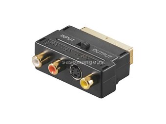 Adapter skart utikač - 3xčinč + S-VHS, pozlaćen