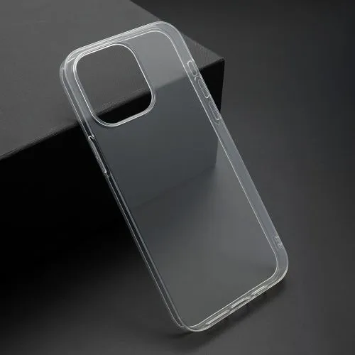 Futrola - maska ultra tanki PROTECT silikon za iPhone 14 Pro Max providna (bela) (MS)