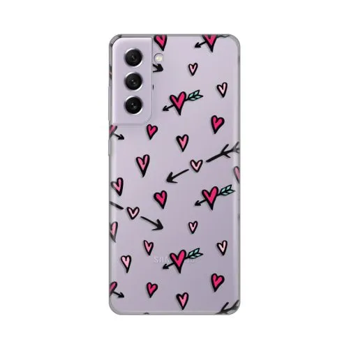 Silikonska futrola - maska print Skin za Samsung G990 Galaxy S21 FE Heart Pattern