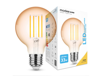 Modee Lighting LED sijalica filament Amber Globe G80 4W E27 320° 1800K (360 lumen)