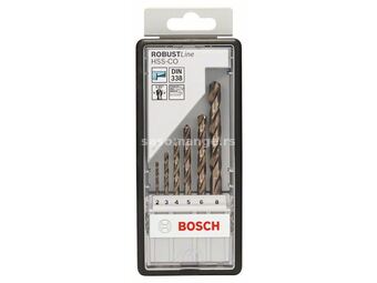 6-delni Robust Line set burgija za metal HSS-Co Bosch 2607019924, 2; 3; 4; 5; 6; 8 mm