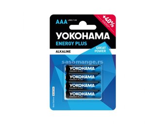 Baterija alkalna Yokohama 1.5V AAA LR03 Energy Plus 4BL