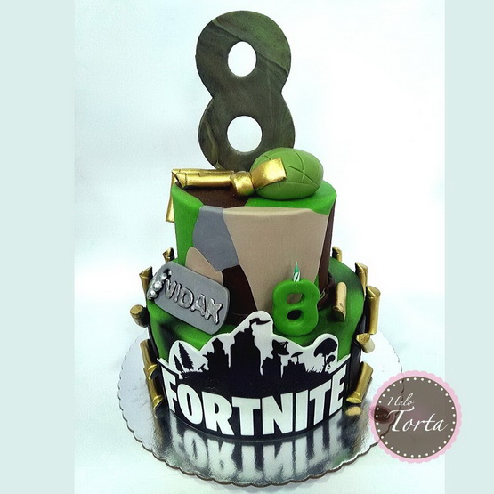 Maskirano zelena torta Fortnite