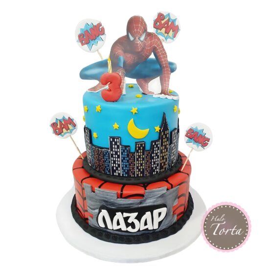 2D jestiva slicica Spiderman torta