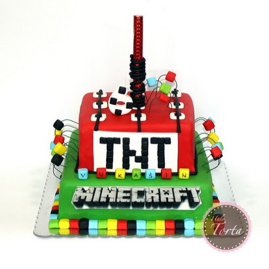 TNT Minecraft torta bez figurica