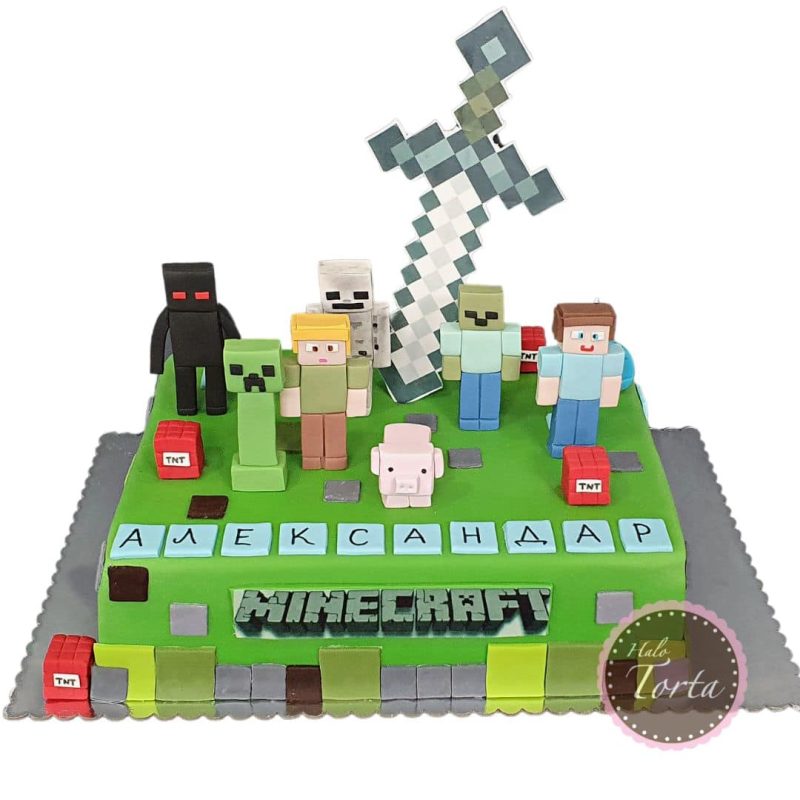 Minecraft figurice na torti