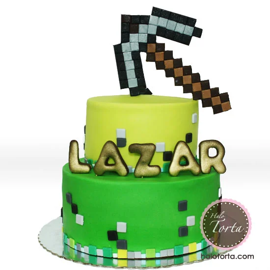 Torta Minecraft sa krampom spratna