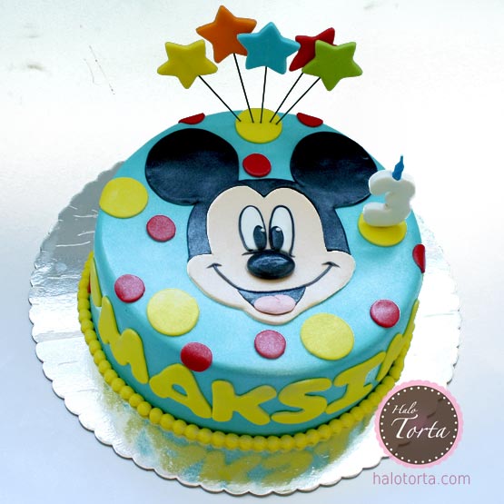 Miki lik na plavoj torti