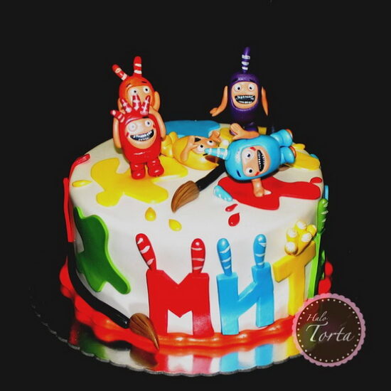 Oddbods torta sa figuricama