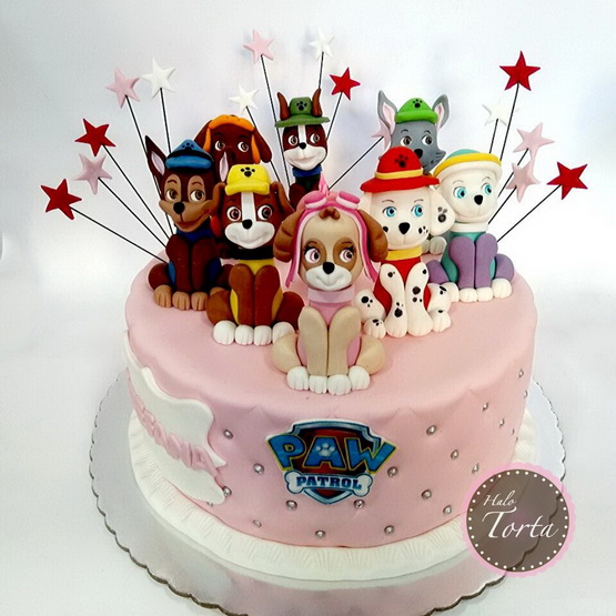 Torta za devojčice sa figuricama Patrolne šape