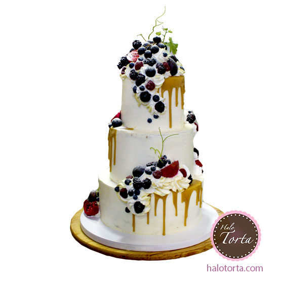 Svadbena torta dekorisana voćem st1465