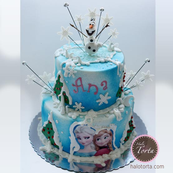 Torta Olaf sa jestivom aplikacijom – torte Frozen
