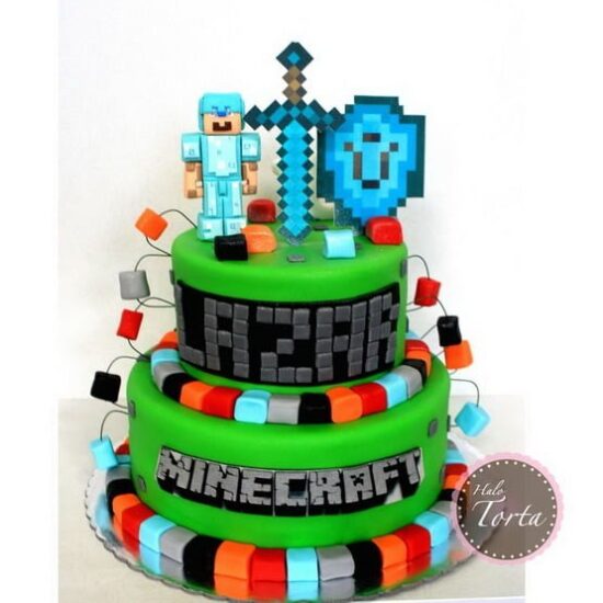 Torta Minecraft spratna