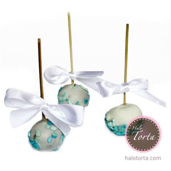 Belo-plavi cake pops