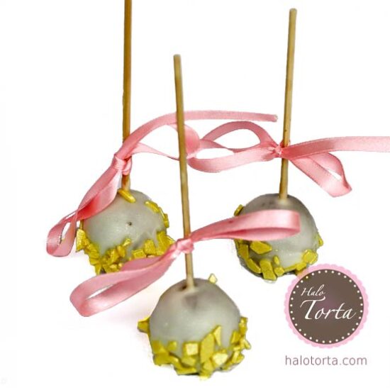 Belo-žuti cake pops