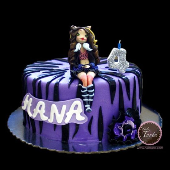 Monster High Klaudija Wolf torta