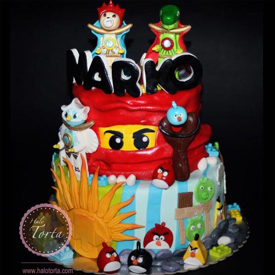 Chima, Ninjago i Angry Birds torta