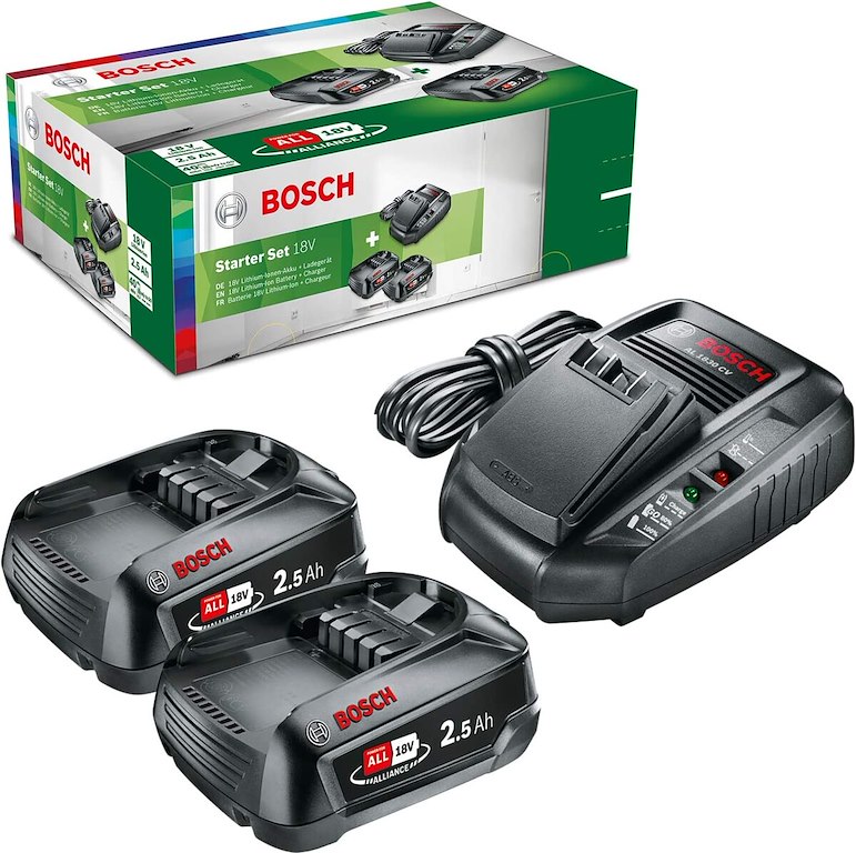Bosch starter set 2 x akumulator PBA 18V 2,5 Ah + punjač AL 1830 CVID EK000464186