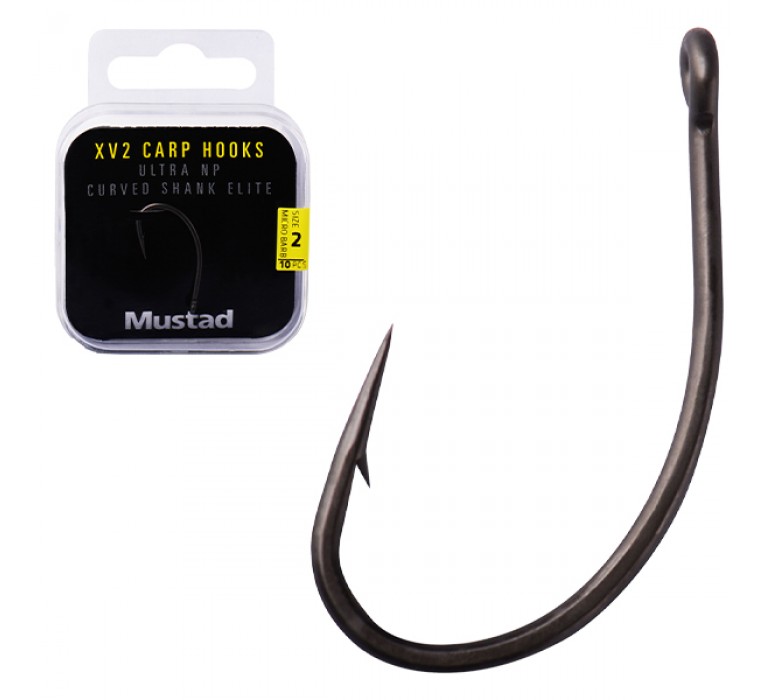 Mustad 60556NP-TX Carp XV2 Curved Shank