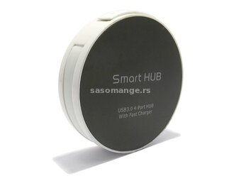 HUB USB 3.0 Round Smart 4 porta crni