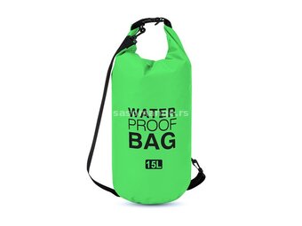 Vodootporna torba Dry Bag 15L zelena