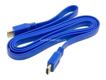 HDMI kabal na HDMI 5m FLAT plavi