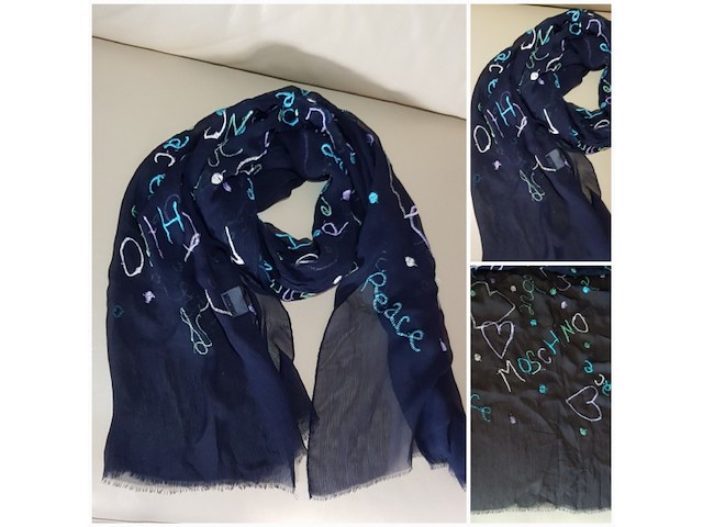 Moschino Larioseta Como scarf svila vintage , original