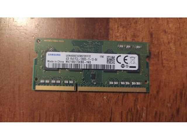 Ram memorija BR8 DDR3 Samsung 4GB , 1600Mhz , PC3L