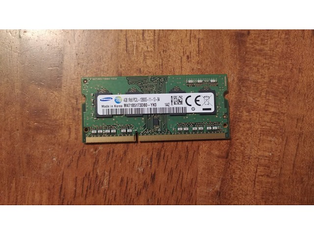 Ram memorija BR3 DDR3 Samsung 4GB , 1600Mhz , PC3L