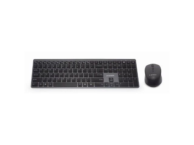 KBS-ECLIPSE-M500 Gembird Backlight Pro Business Slim wireless desktop set, US layout, black