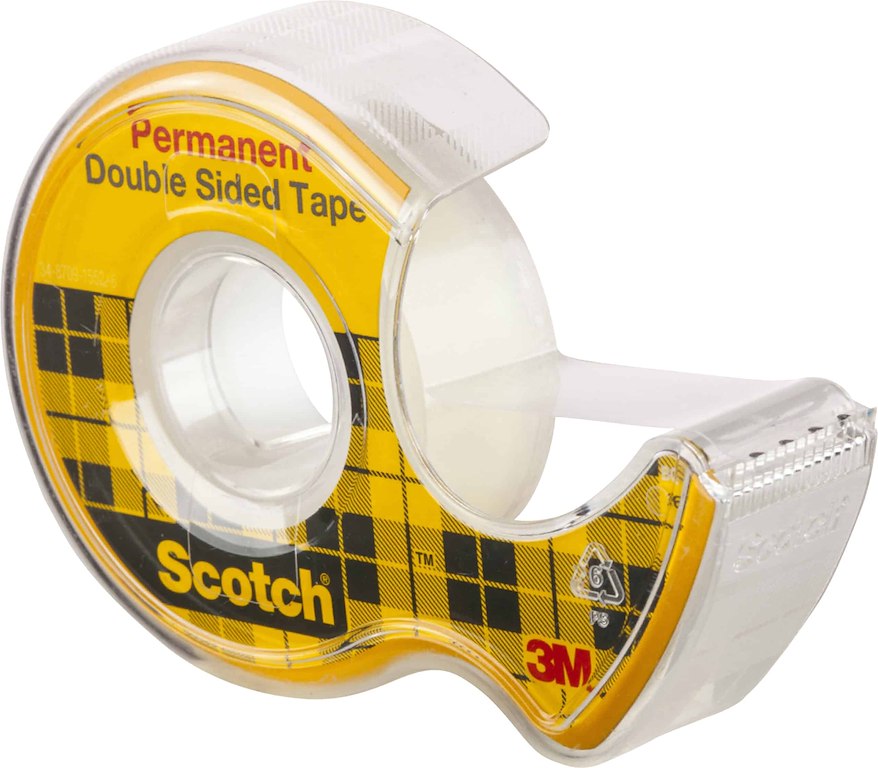 Lepljiva traka obostrana Scotch 665 na stalku, 12mm x 6,3m