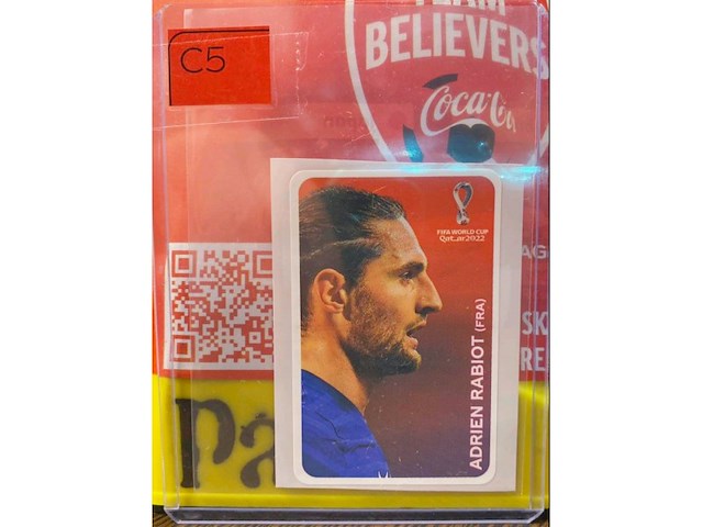 Coca Cola sličica za Qatar 2022 - C5 Adrien Rabiot