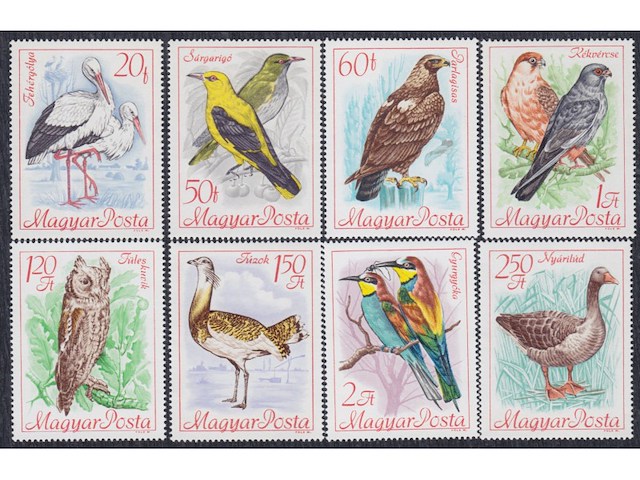 Mađarska 1968 Fauna-Ptice čisto