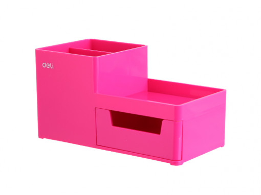 STONI ORGANIZER OD ABS PLASTIKE, 1 FIOKA, 3 ODELJKA - PINK
