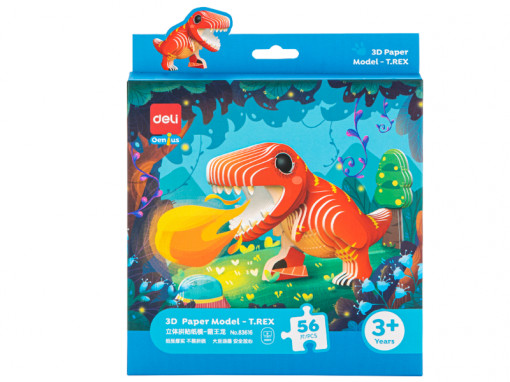 PUZZLE - SLAGALICA DELI 3D - T. REX 56 delova 83616