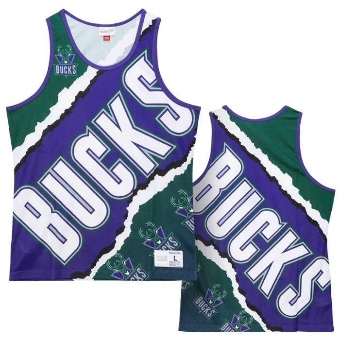 Milwaukee Bucks Mitchell and Ness Jumbotron 2.0 Sublimated Tank majica