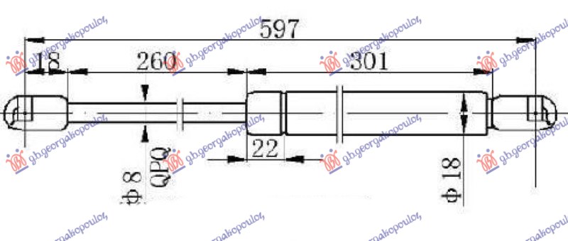 AMORTIZER HAUBE (595L-450N)