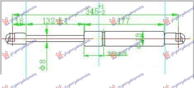 AMORTIZER GEPEK VRATA (SEDAN) (345L-350N)