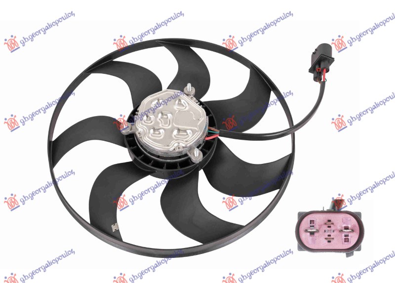 VENTILATOR (MOTOR+ELISA) (395mm) (400w) (4 PIN)