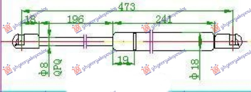 AMORTIZER GEPEK VRATA KARAVAN (474L-570N)