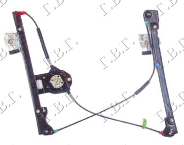 PODIZAC PREDNJEG PROZORA MEHANICKI 3/5 VRATA - LEVO