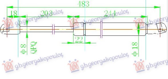 AMORTIZER HAUBE (485L-170N)